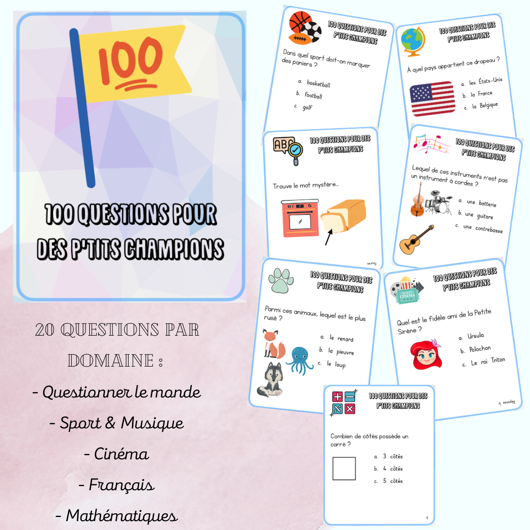 100 questions pour des p’tits champions – Un quizz pour le 100ème jour ...