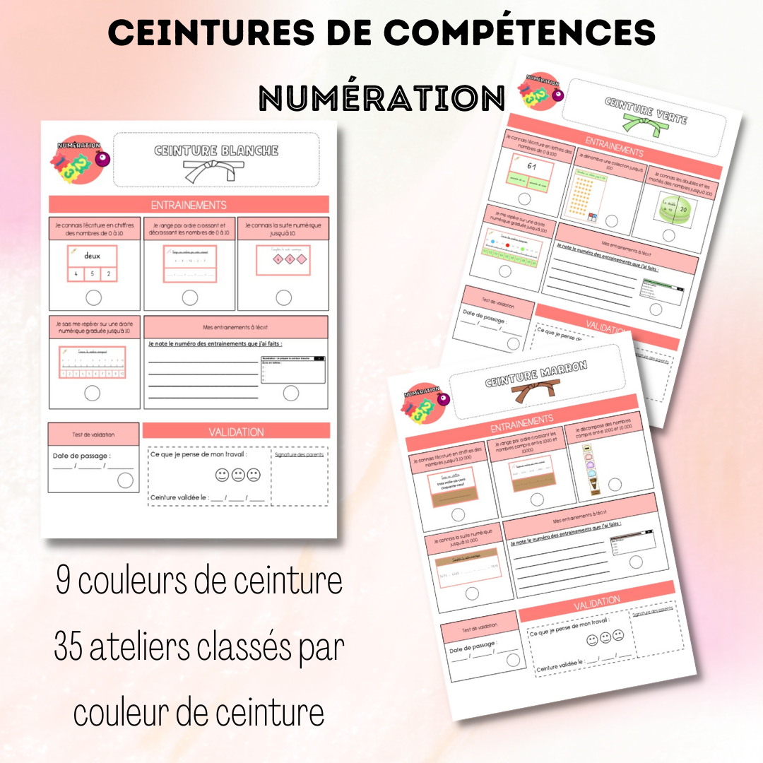 Ceintures de Numération – CE2 – La classe de Clara