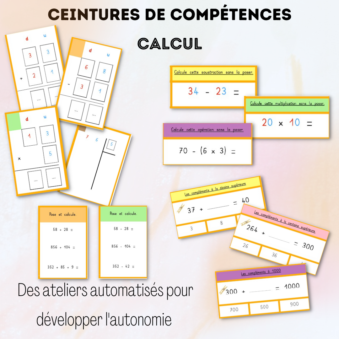 Ceintures de Calcul – CE2 – La classe de Clara