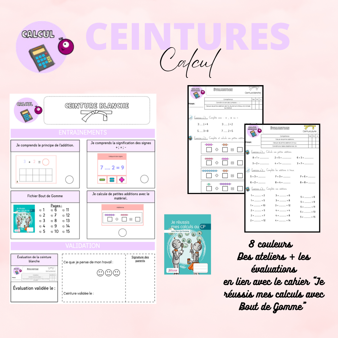 Ceintures de compétences CP – Calcul – La classe de Clara