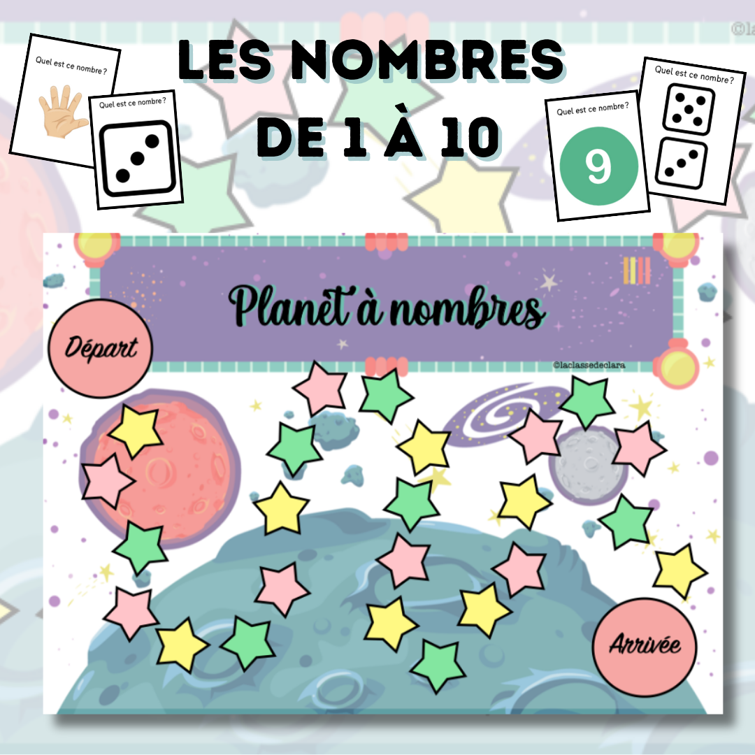 🪐 Planèt’à nombres – Jeu de plateau en Grande Section 🎲 – La classe de ...